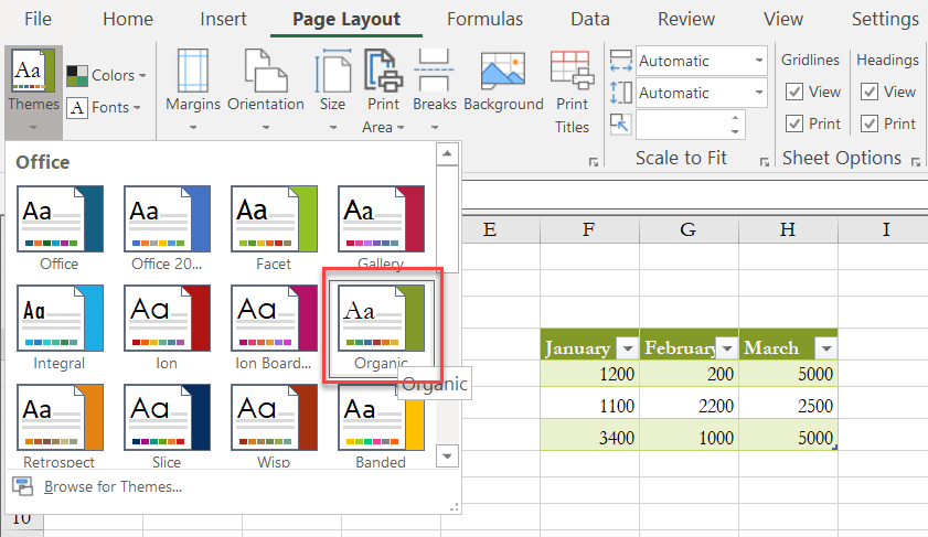 Applying and Customizing Themes | Spread Windows Forms 18